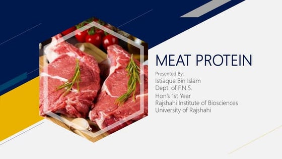Meat composition and nutrition | PPTX