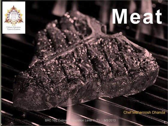 Meat : Structure, Composition and Characteristics. | PPTX