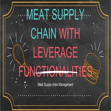 Meat supply chain PDF | PPT