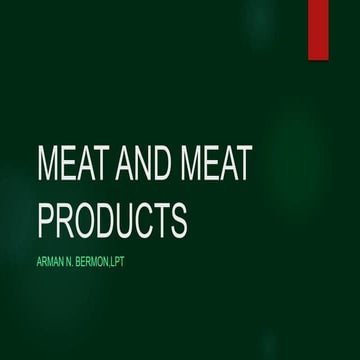 Meat technology | PPTX