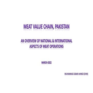 Meat value chain mar-22 - dr zubair | PDF