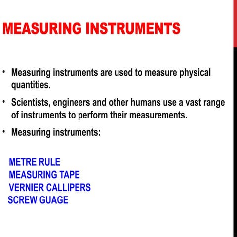 Measuring instruments ppt | PPTX