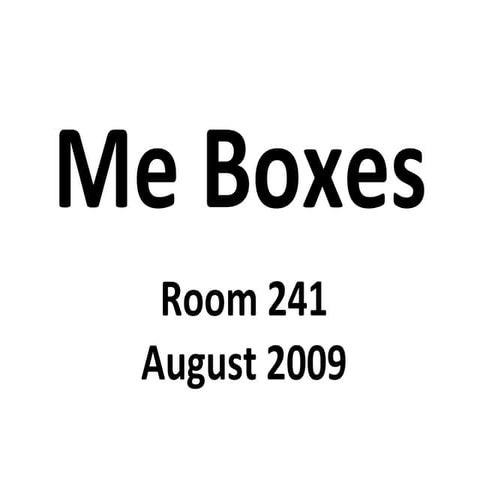Me Boxes | PPT