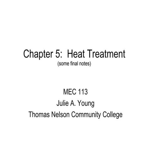 Mec 113 chapter 5 | PPT