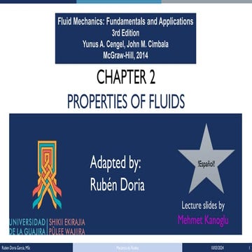 mecanica de fluidos propiedades de los fluidos cap 2.pdf | Physics | Science