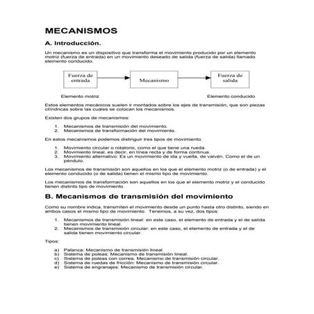 Mecanismos transmision | PDF