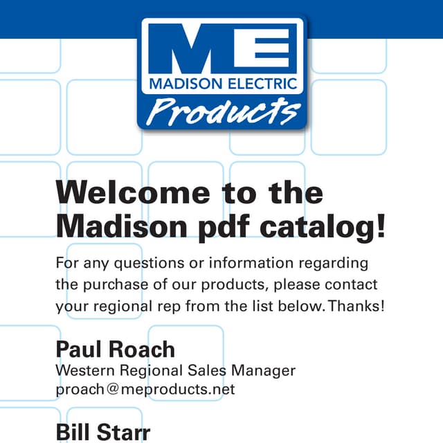 Madison electric products