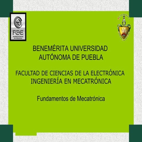 1 Fundamentos De Mecatronica U1 | PPT