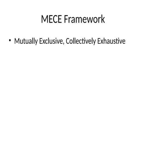 Introduction to Concept MECE Framework Concept | PPTX