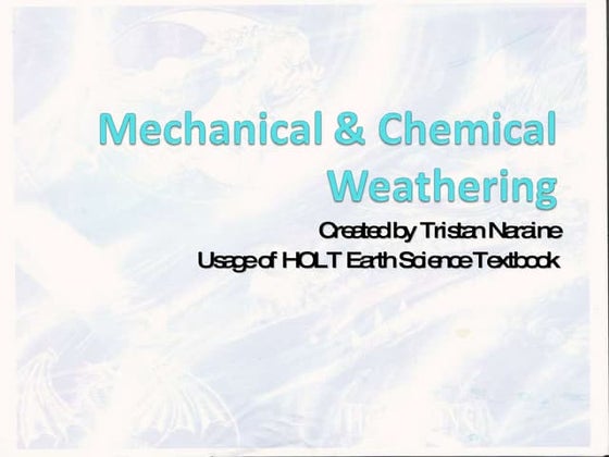 Weathering of Rocks | PPTX | Geology | Science