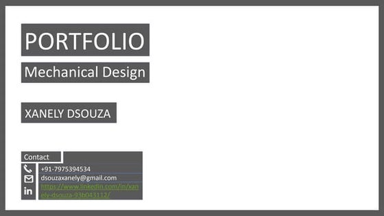 Mechanical Design Portfolio | PPT