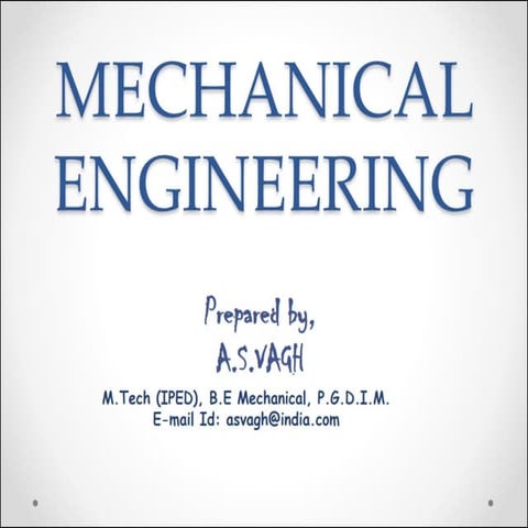 Mechanical engineering | PPT