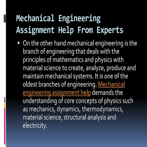 Mechanical engineering | PPTX