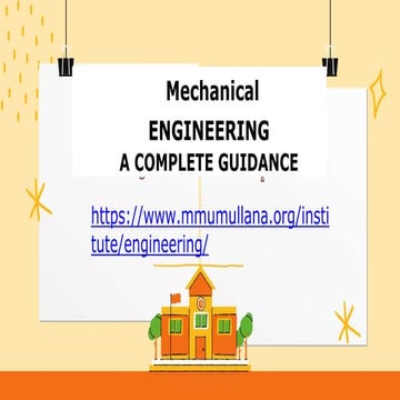 Mechanical engineering courses – a complete guidance-MM(DU) Mullana-Ambala | PPT