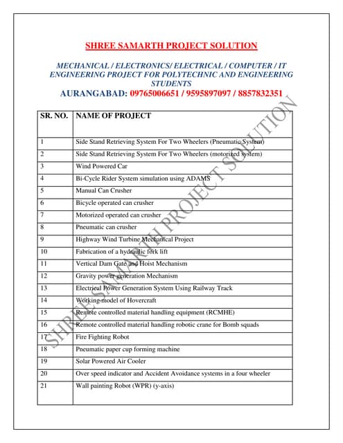 Water resource engineering project list | PDF