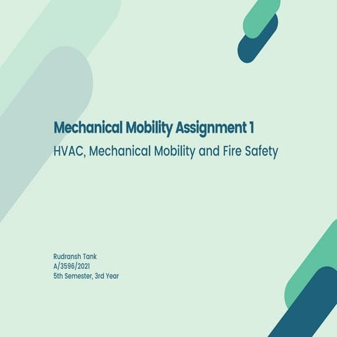 Mechanical Mobility IN HEATING and ventilation | PDF