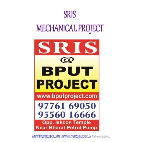 Mechanical project @sris | PPTX