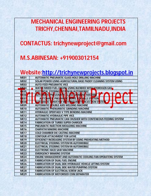 Mechanical project | PDF