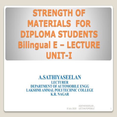 Mechanical properties of material | PPT