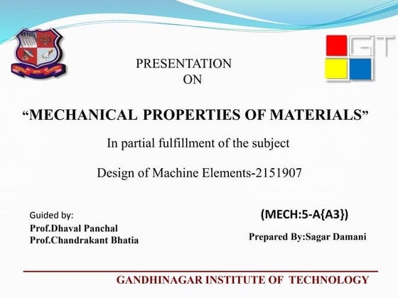 Engg. materials & their properties | PPTX | Geology | Science