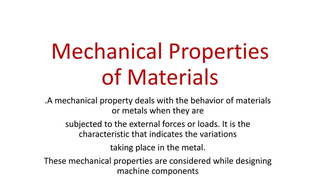 Properties of engineering materials | PDF