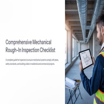 Mechanical Rough In Inspection Checklist with eAuditor Audits ...