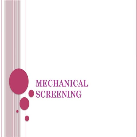 Mechanical screening for domestic sewage .PPTX