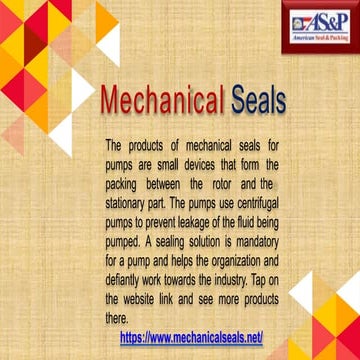 Mechanical seal | PPT