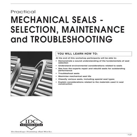 Mechanical seals | PDF
