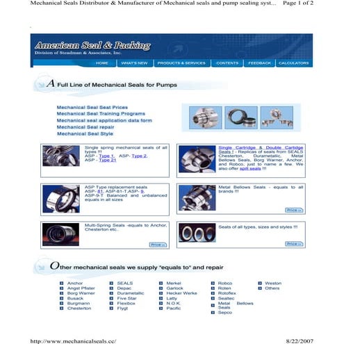 Mechanical seals and packing | PDF