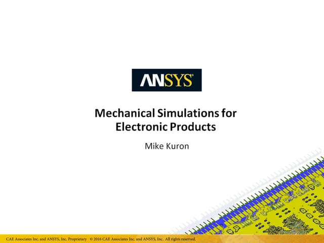 Introduction to ANSYS Workbench | PPTX