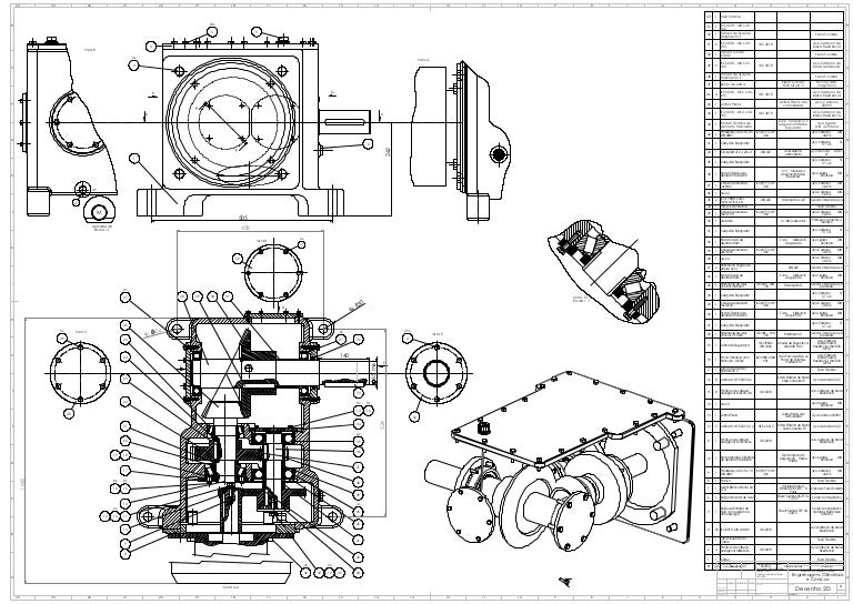 Mechanical speed reducer assembly drawing