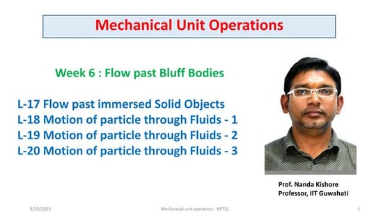 Unit Operation-II (Settling and Sedimentation-1).pdf | Geology | Science