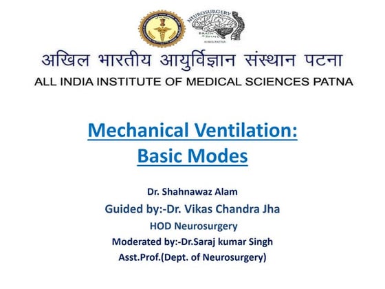 Modes of invasive mechanical ventilation | PPT