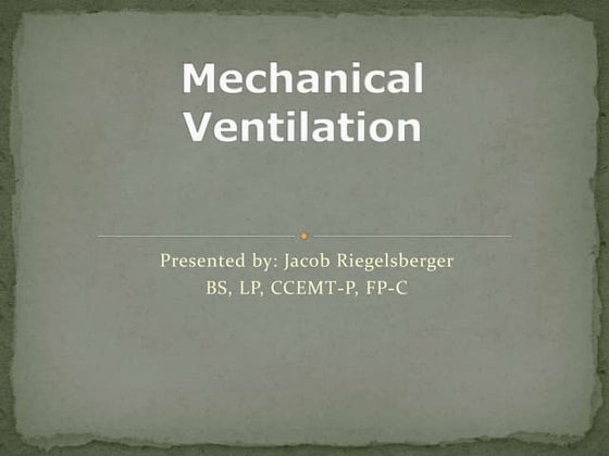 High frequency oscillatory ventilation- Basics | PPTX