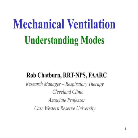 Mechanical ventilation, understanding modes. | PPTX