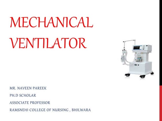 Mechanical ventilation | PPT | Lung and Respiratory Health | Diseases and Conditions