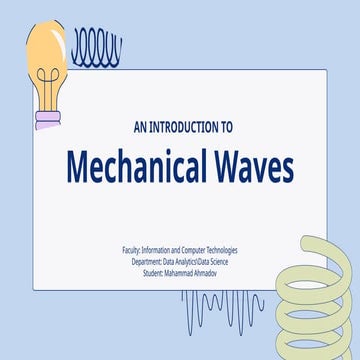 presentation about mechanical waves for physics | PPTX