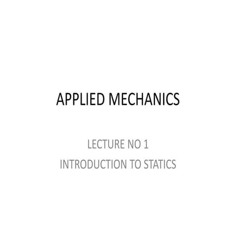 introduction to statics | PPTX
