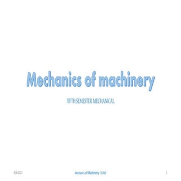 Mechanics of machinery [Recovered].pptx
