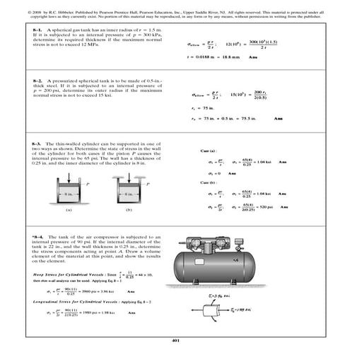 Statics and Mechanics of Materials 5th Edition Hibbeler Solutions Manual | PDF