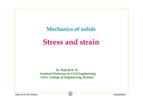 Structural Mechanics - lec 1 | PPT