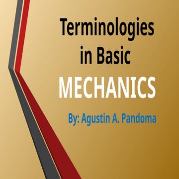 MECHANICS Terminologies.pptx Advance Physics | PPT