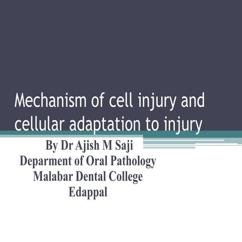 Mechanism of cell injury | PPTX