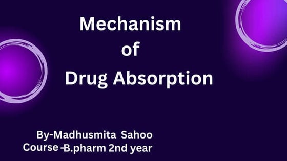 absorption of drugs through various routes | PPT