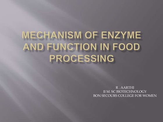 Enzymes used in Bakery Industry | PPTX | Chemistry | Science