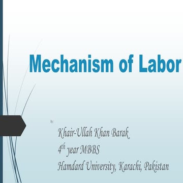Mechanism of labor | PDF