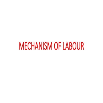 Mechanism of normal labour | PPTX
