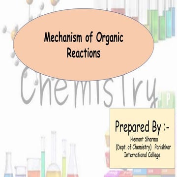 Mechanism of Organic Reactions.pptx