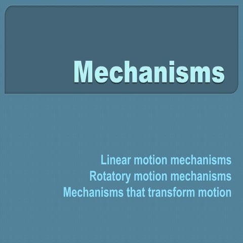 Mechanisms | PPT